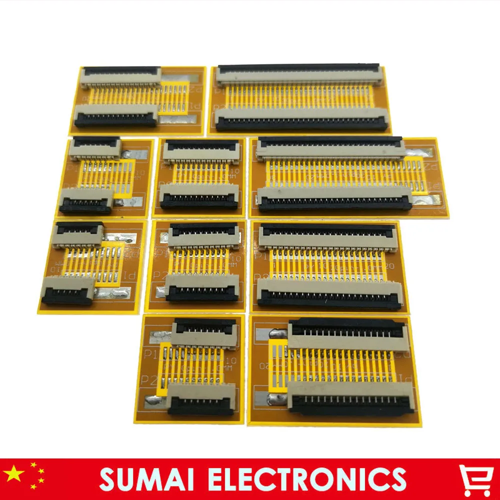 4/5/8/12... Pin 1.0mm FPC/FFC PCB connector socket adapter board,4 Pin ...