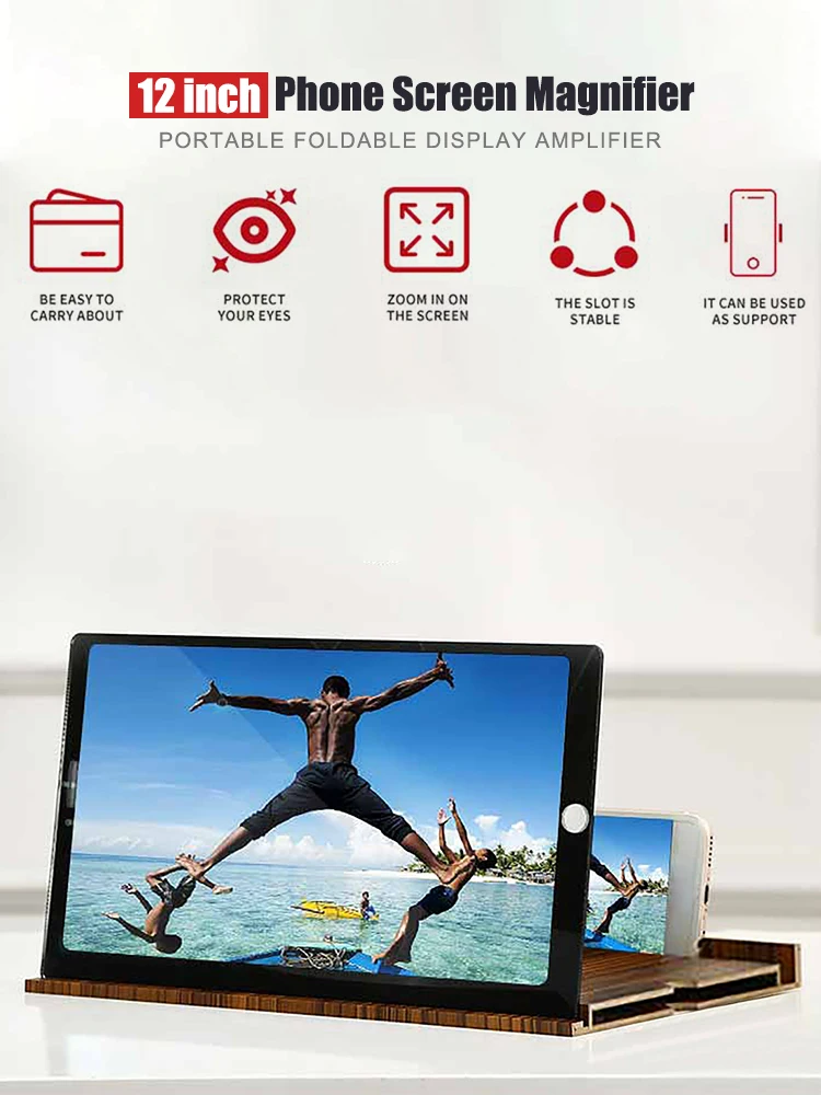 Portable 3D Screen Amplifier Mobile Phone Screen Video Magnifier For ...
