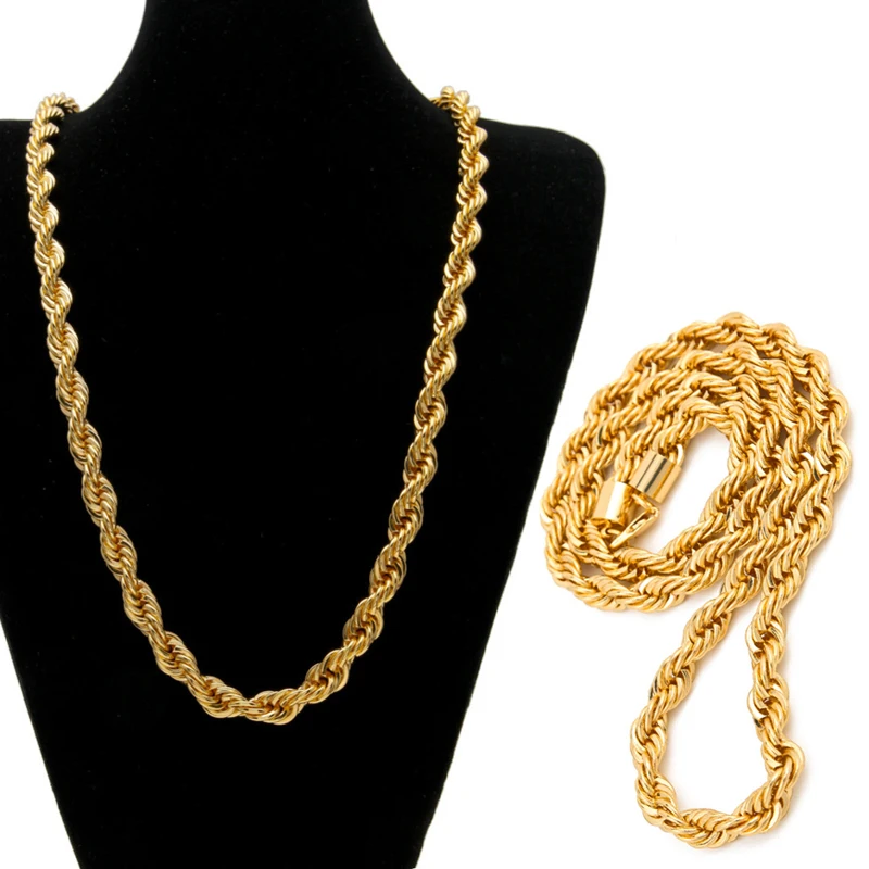 Wholesale-Width-4MM-Titanium-Steel-Twisted-Rope-Chain-Necklace-Fashion ...