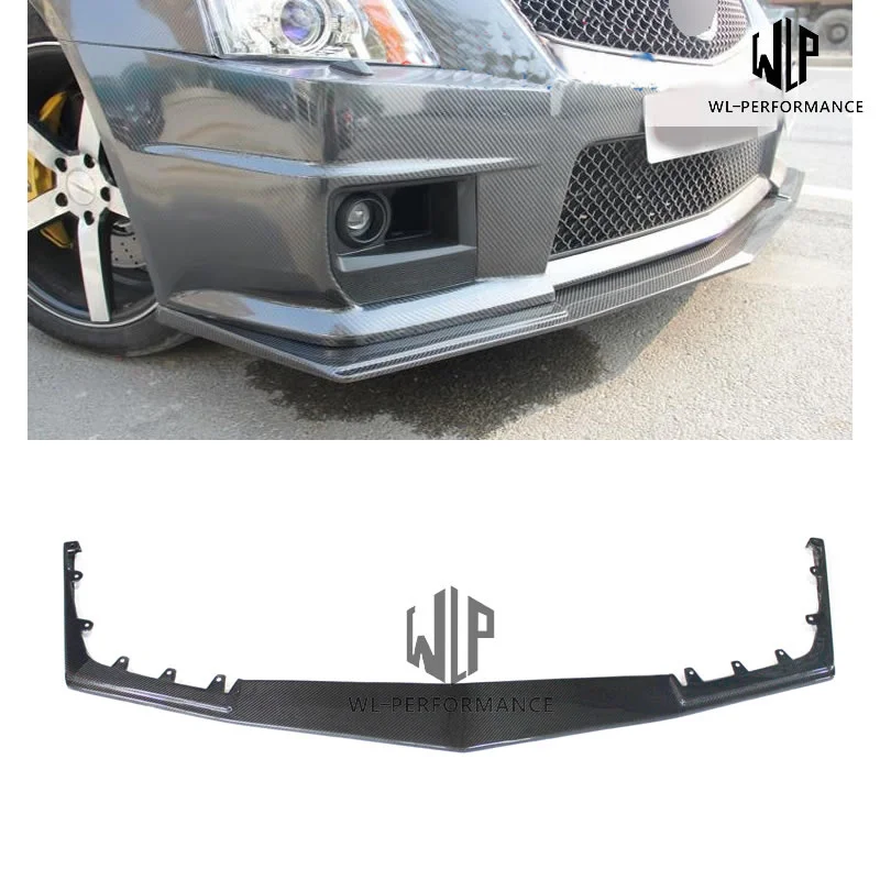 High-Quality-Carbon-Fiber-Front-Lip-Splitter-Car-Styling-for-Cadillac ...