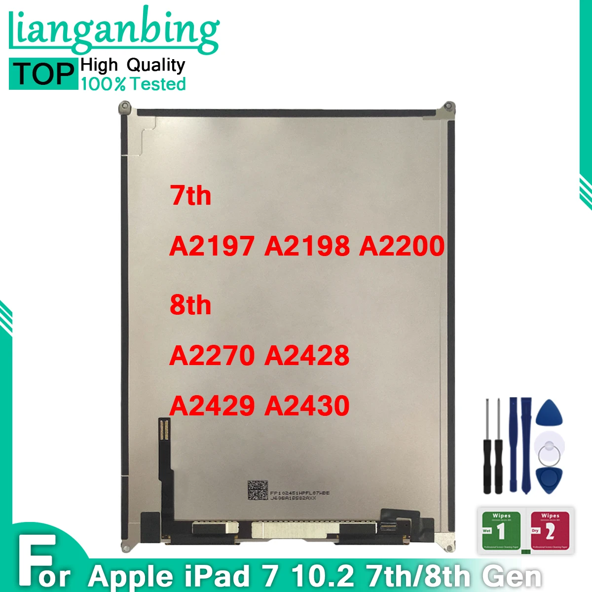 Original LCD Display For iPad 7 10.2 7th Gen 2019 A2197 A2198 8th 2020 ...