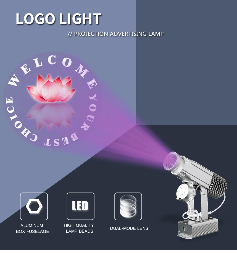 Custom Led Indoor Head Projector Lyre Gobo Rotating Advertising ...