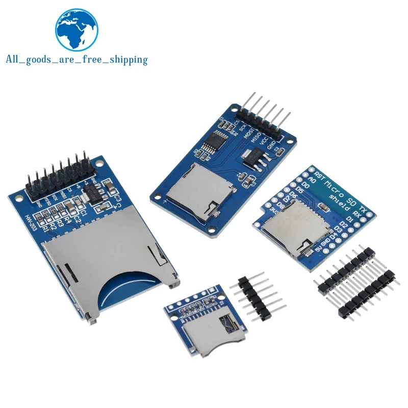 Плата расширения памяти TZT Micro SD D1 Mini TF Card Module Mini Micro ...