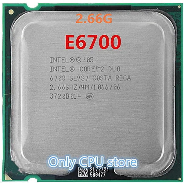 Intel processador, processador intel core2 duo e6700 (4m cache, 2.66 ...