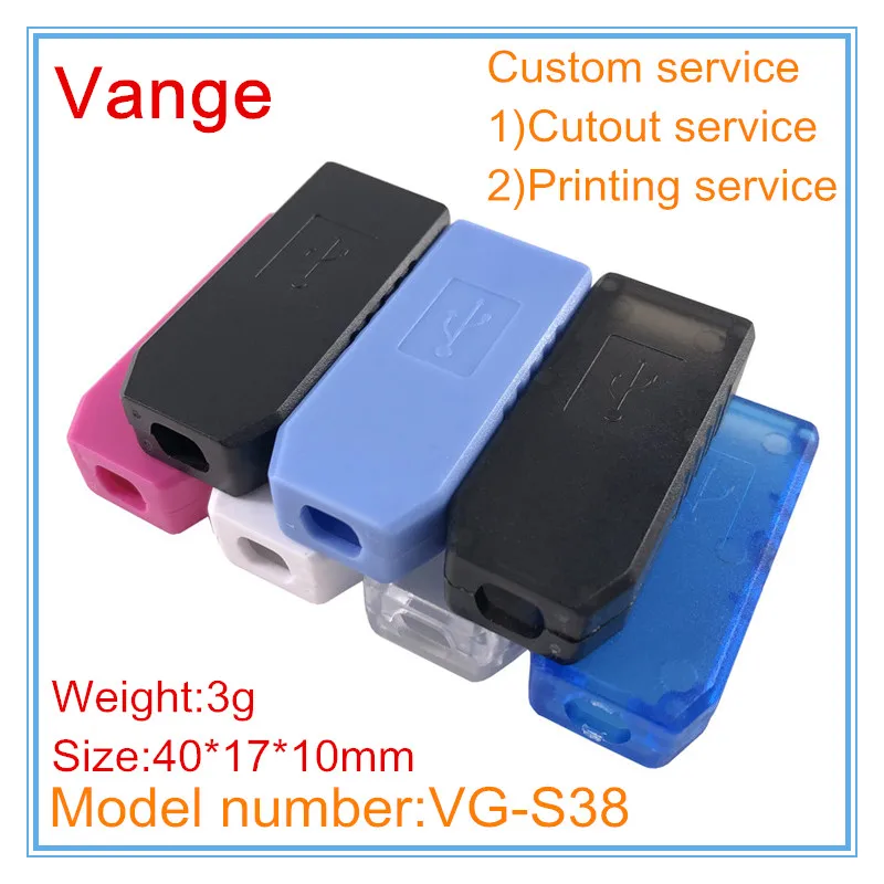 5pcs/lot USB electronic junction box 40*17*10mm ABS plastic instrument ...