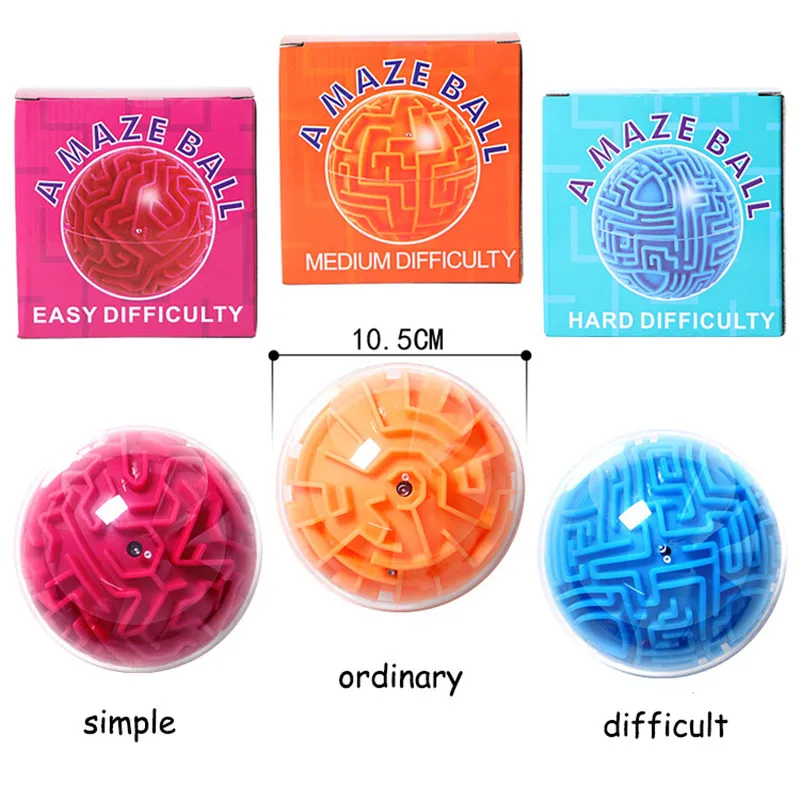 3D-Transparent-Sphere-Maze-Puzzle-Toy-Hand-Game-Case-Box-Fun-Brain-Game ...