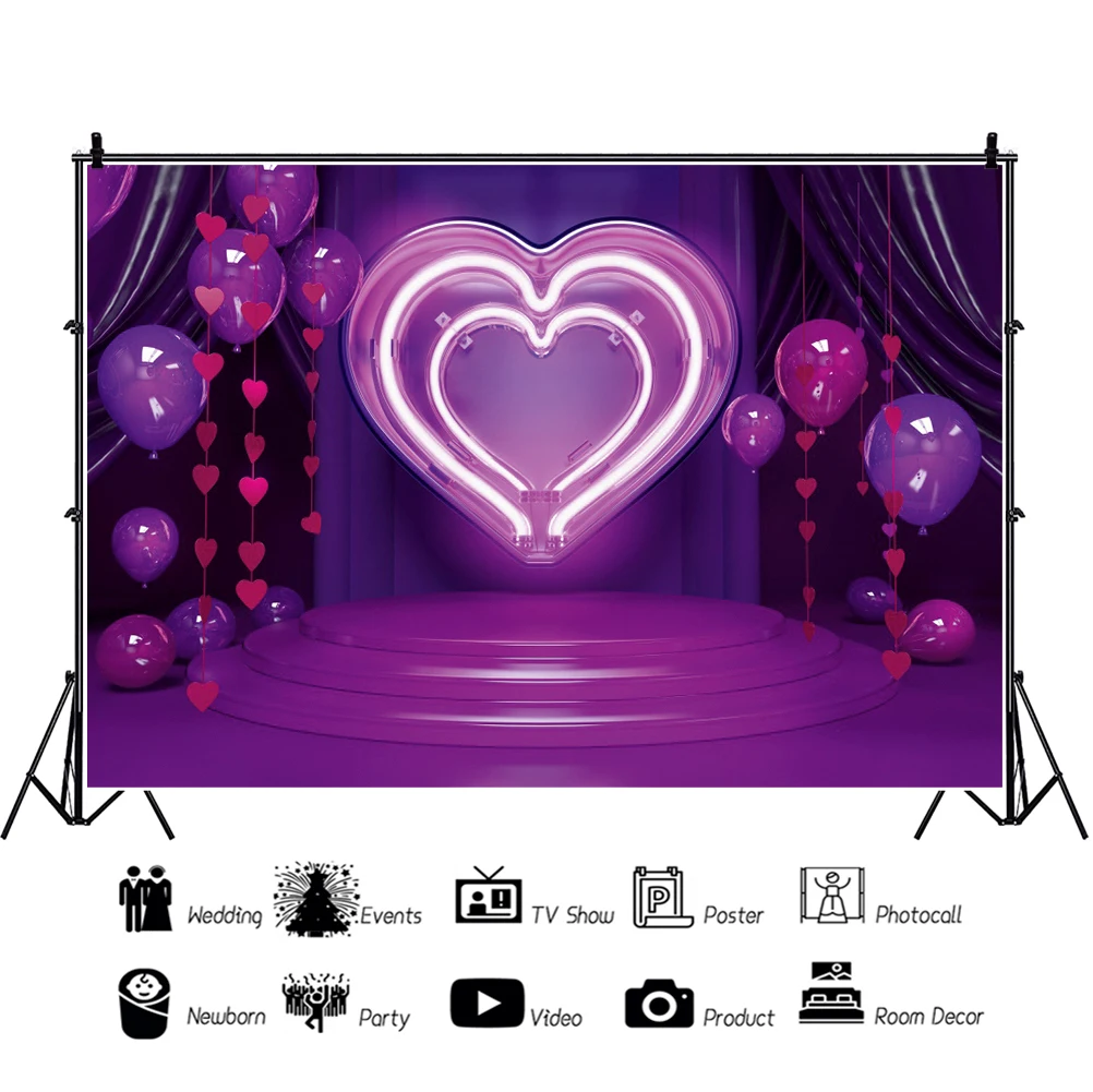 Purple Love Heart Background
