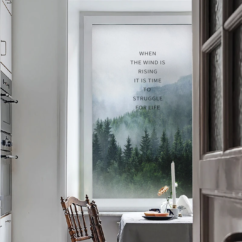 Forest-Pattern-Window-Foil-Electrostatic-Frosted-Home-Decorstion ...