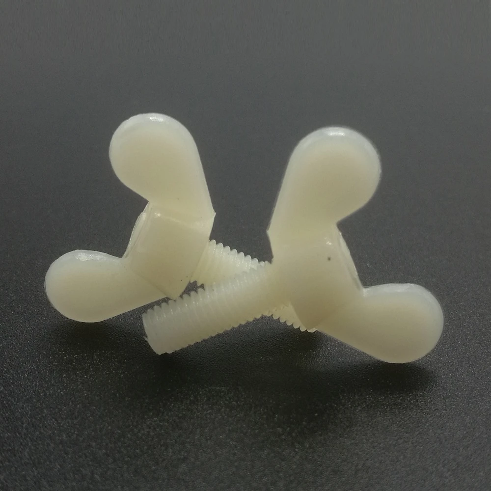 10pcs M5 M6 Nylon Pa66 Wing Screw Hand Tighten Nylon Screws Butterfly ...