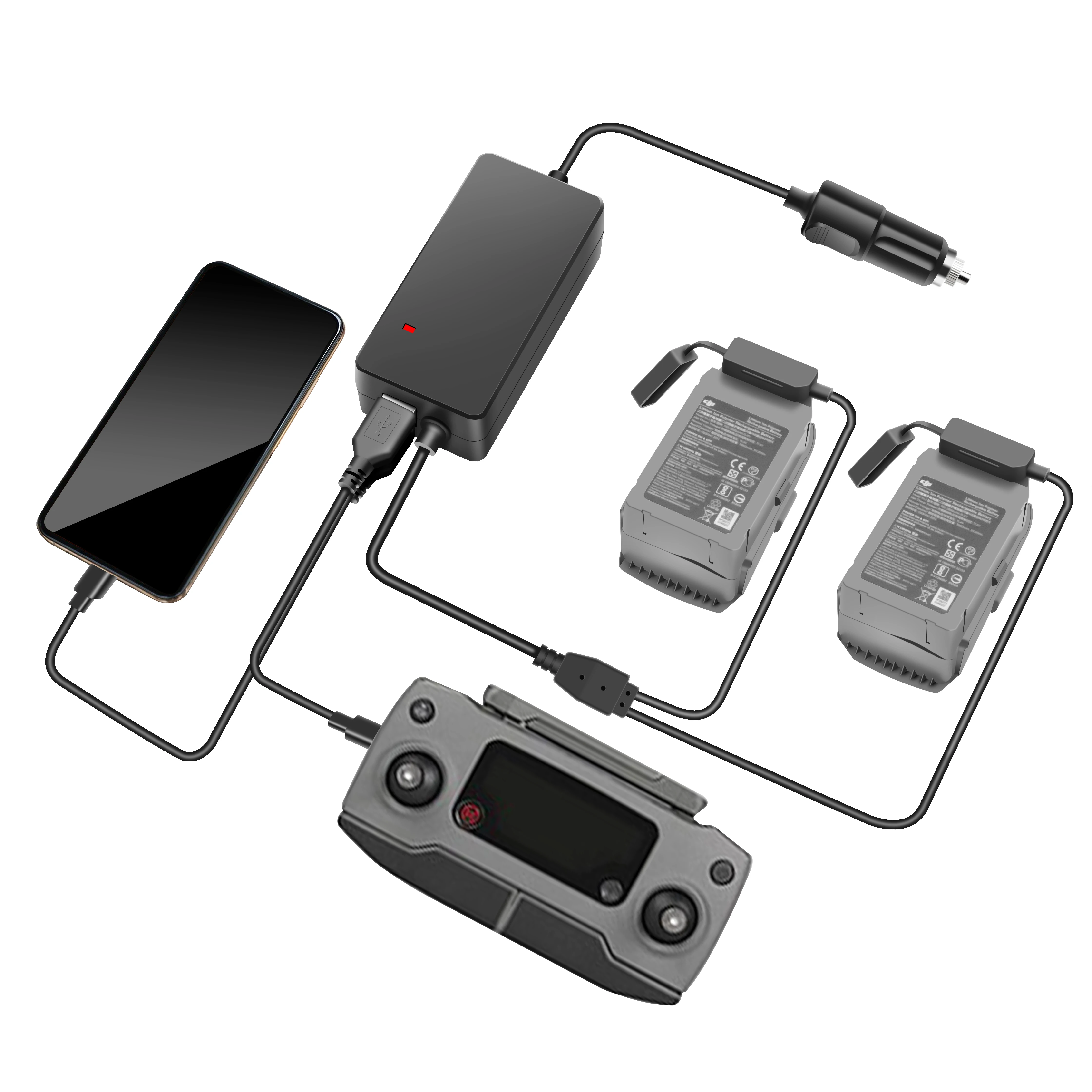 Car Charger For DJI Mavic Pro Zoom Drone Battery Fast