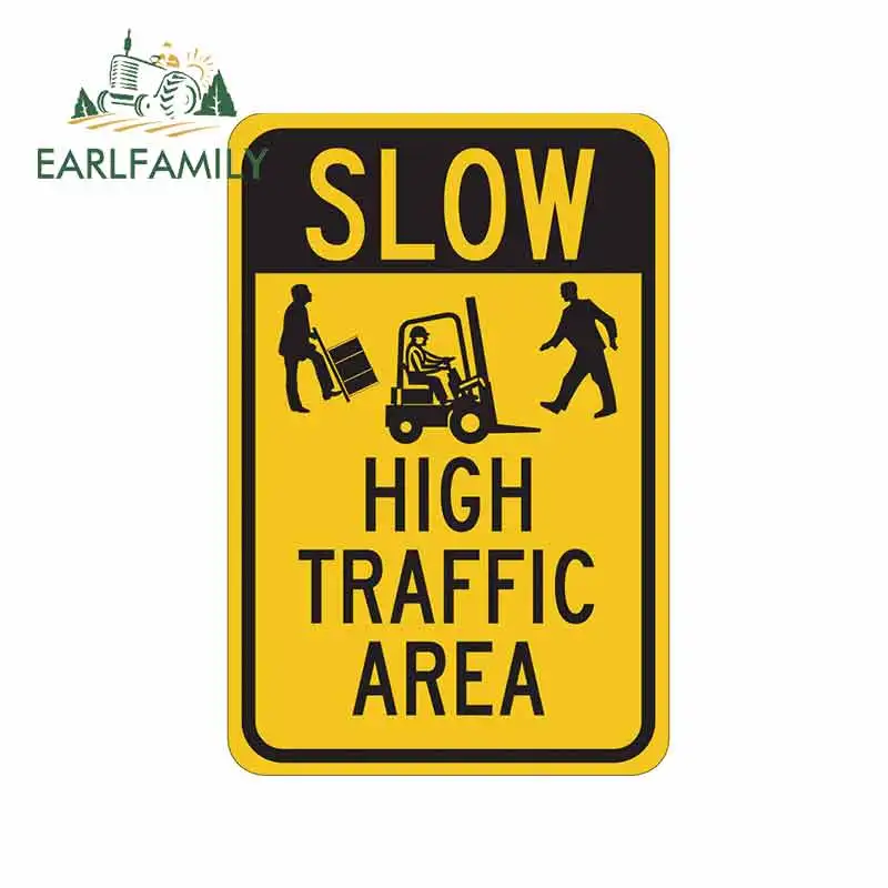 Earlfamily 13cm X 8.9cm For Slow High Traffic Sign Vinyl Car Wrap ...