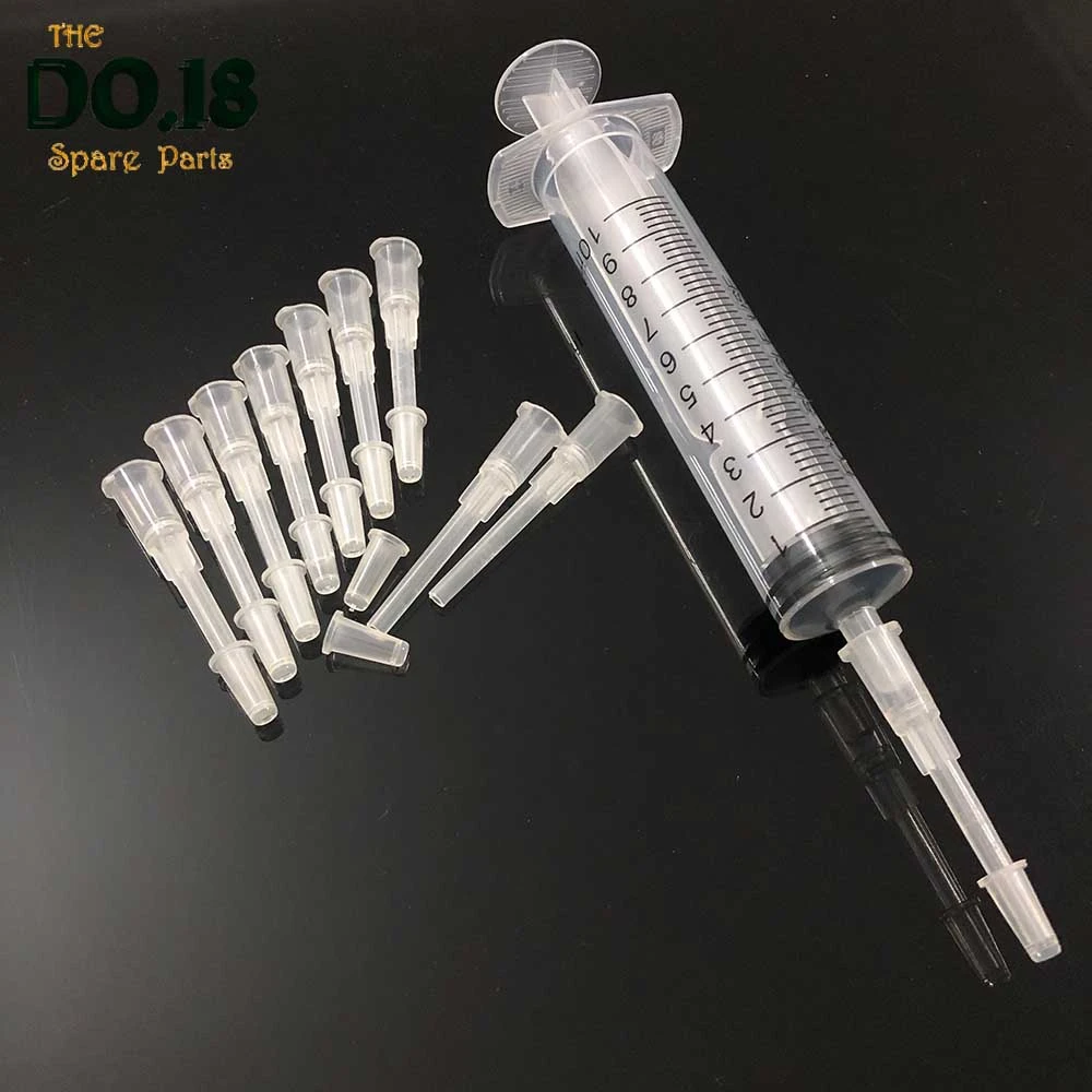 10 Adapters + 1 Syringe Plastic Ink Cartridge Refill Suction Tip ...