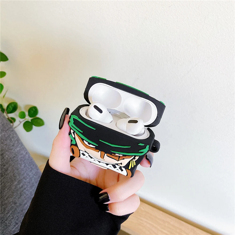 3D Roronoa Zoro Apple airpods pro 1 2 silicone protect box case | One ...