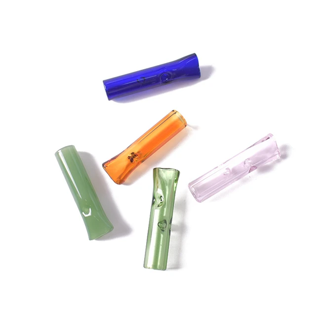 Small Flat Glass Tobacco Pipes