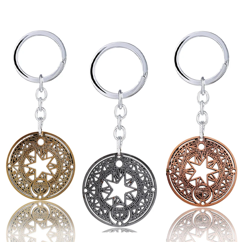 Anime Cardcaptor Sakura Keychain Magic Circle Key Chains Pendant ...