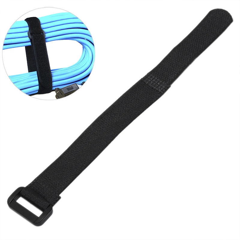 5pcs Reusable 20cmx2cm Straps Wrap Wire Organizer Cable Holder Tie Rope ...
