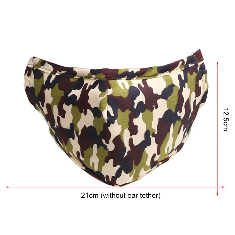 Anti-dust Fog Men Face Mouth Mask Camouflage Printed PM2.5 Fashion ...