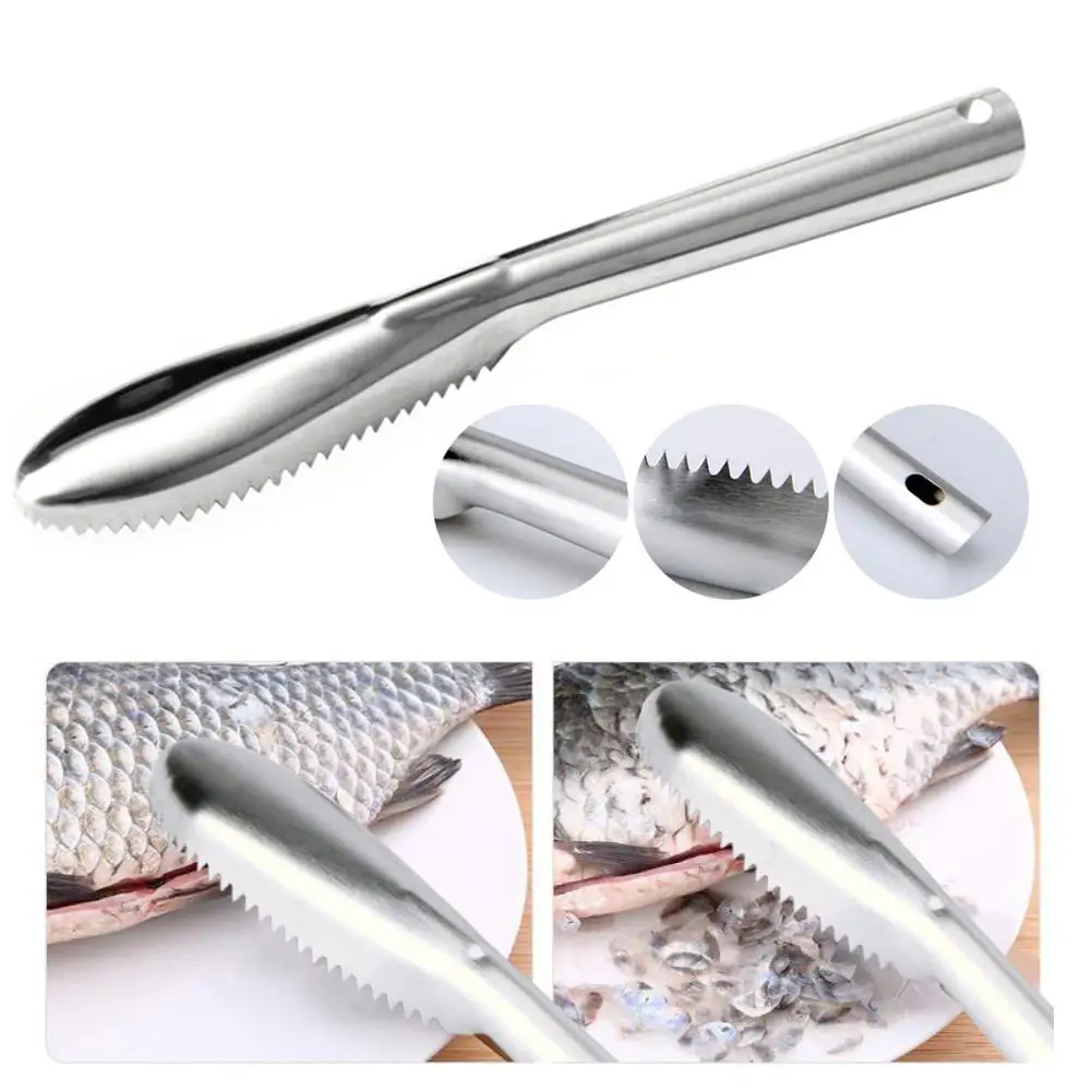 Stainless Steel Fish Scale Cleaner Scraper Fish Shaver Peeler Remover ...