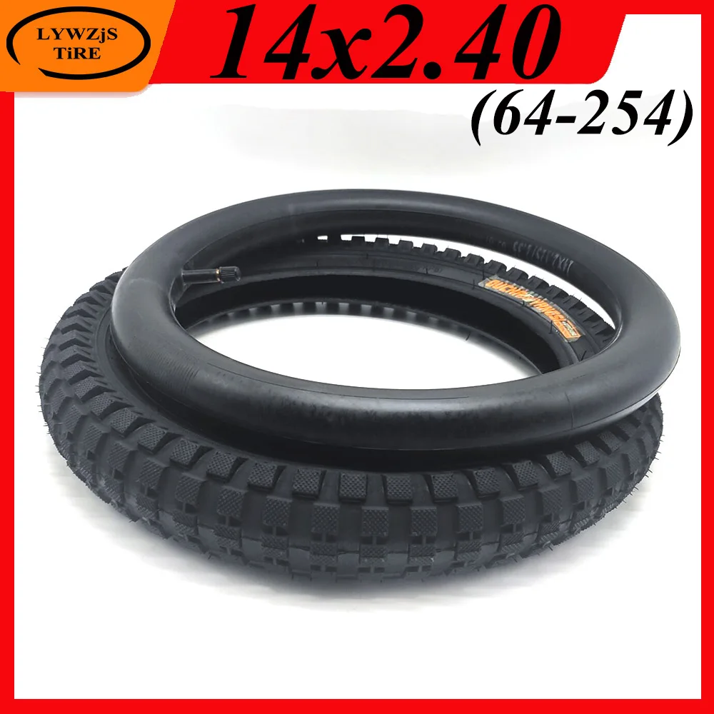 14 Inch Bicycle Tyre 14x2.4(64-254) Inner And Outer Tire 14x2.40 Tire For Kids Bike Children's ...