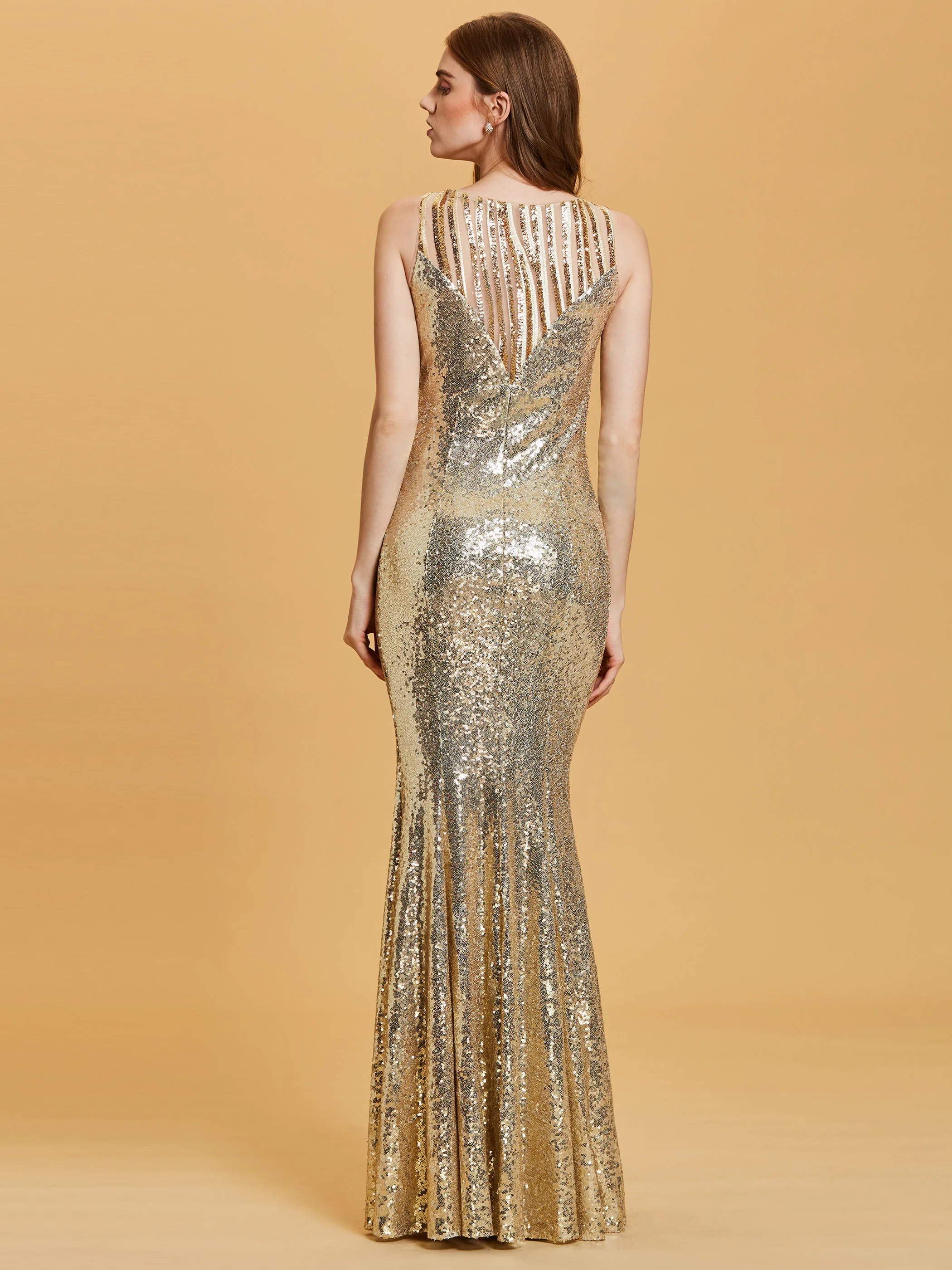 Scoop Neck Sequins Mermaid Evening Dress - buy at the price of $42.42 ...