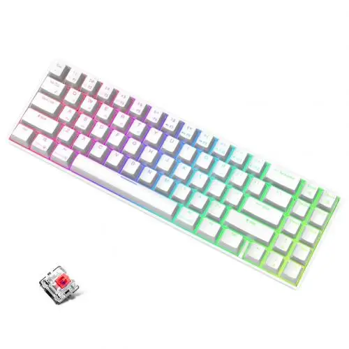 RK71 RGB LED Backlit Mechanical Gaming Keyboard Wireless 71Keys ...