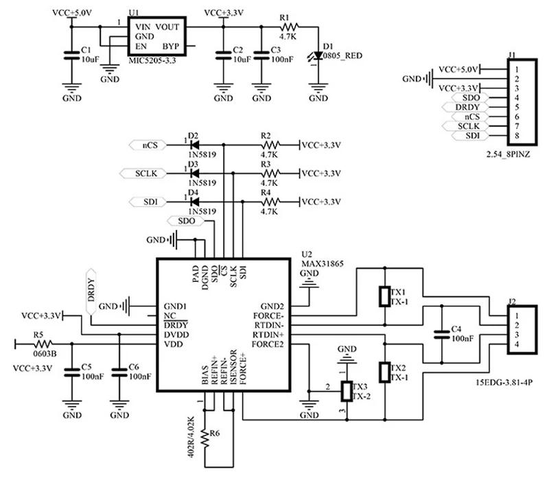 MAX31865 Module RTD-to-Digital Converter High precision temperature ...