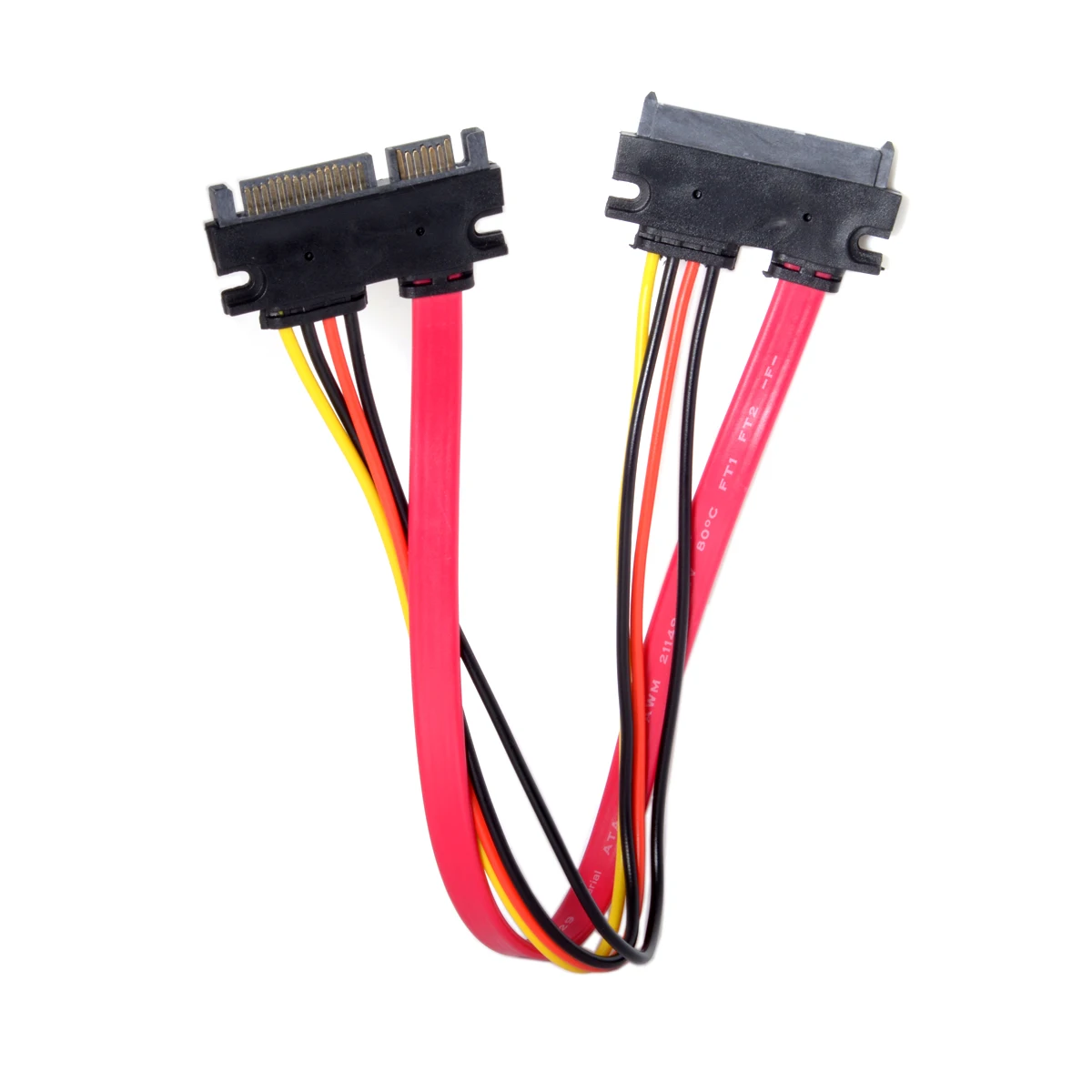 90 Degree SATA 22 Pin Male To Female Sata Extension Cable SATA 3 22 Pin ...