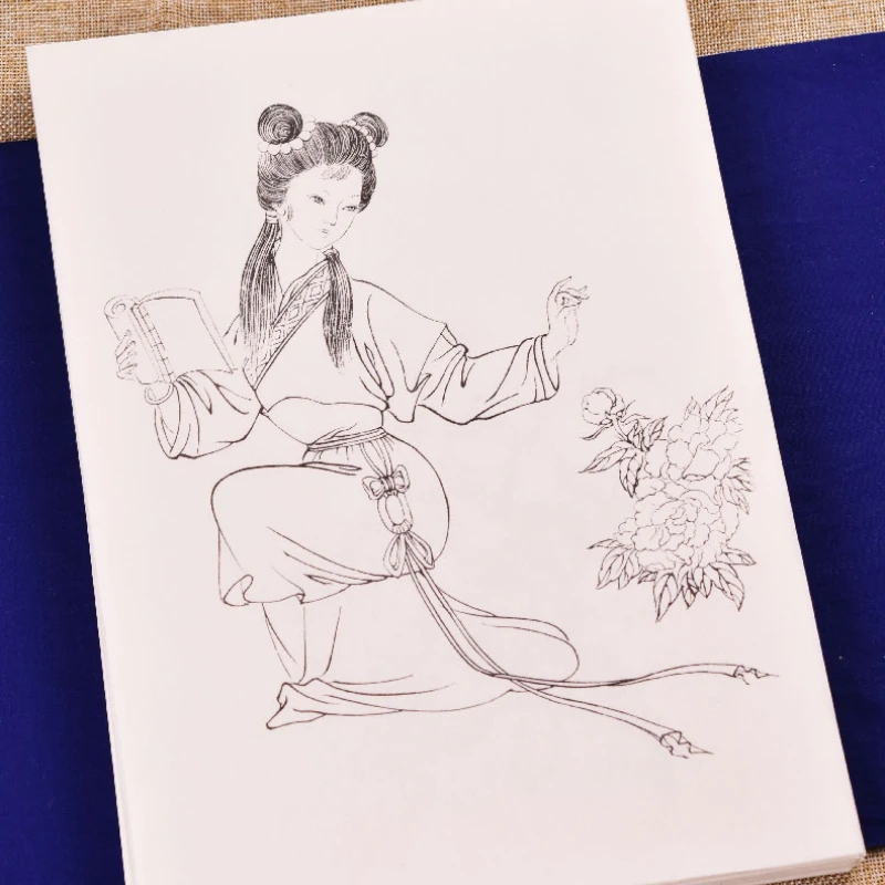 Traditional-Chinese-Meticulous-Painting-Paper-Character-Beauty-Drawing ...
