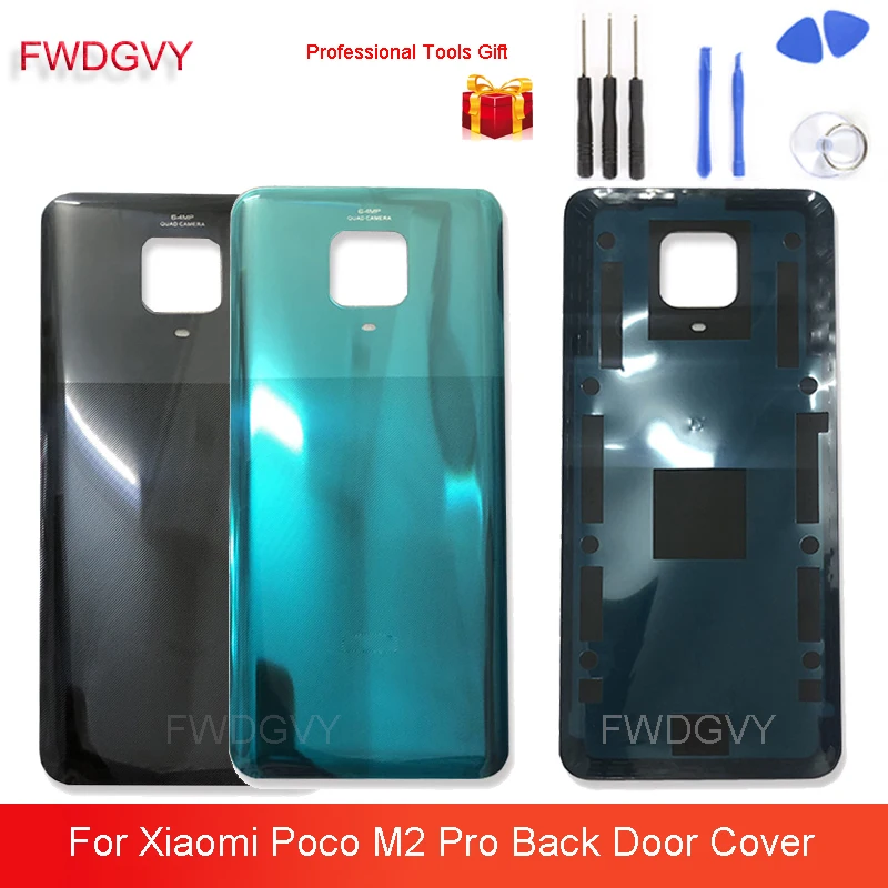 Original New For Xiaomi Poco M2 Pro Glass Back Door Cover Rear Battery ...