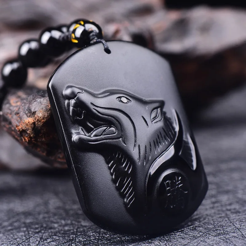 Stone Necklace Wolf Head | Fashion Accessories Wolf | Wolf Head ...