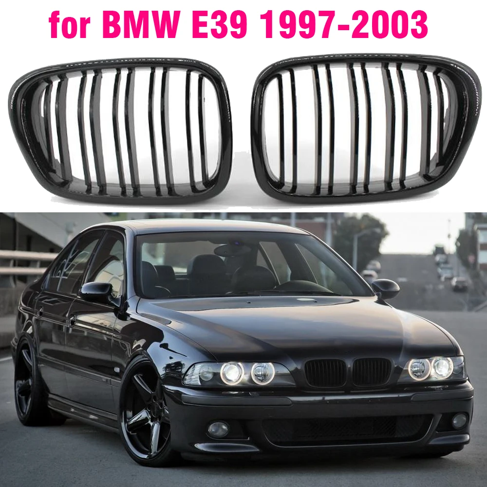 Front Center Matte black Wide Kidney Hood Grille Grill For BMW E39 525 ...