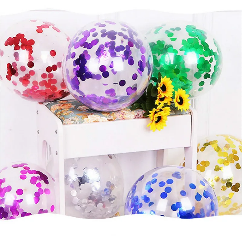 1pcs Blue Sequins Toy Ball Colorful Ball Soft Ocean Ball Funny Baby Kid ...