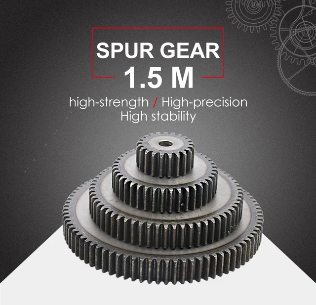 Steel Spur Gear 1 Mod 25T Steel Pinion Gear - 3.14mm Pitch 10mm ...