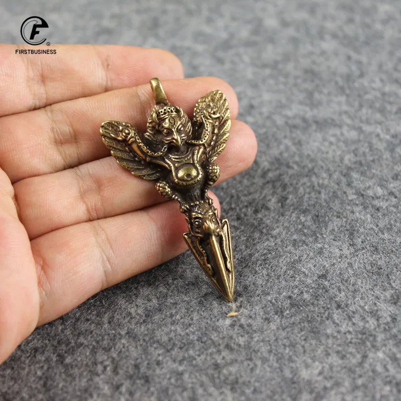 Retro Copper Tibetan Supplies Exquisite Roc Garuda Golden Winged Peng Bird Vajra Amulet Pendant ...
