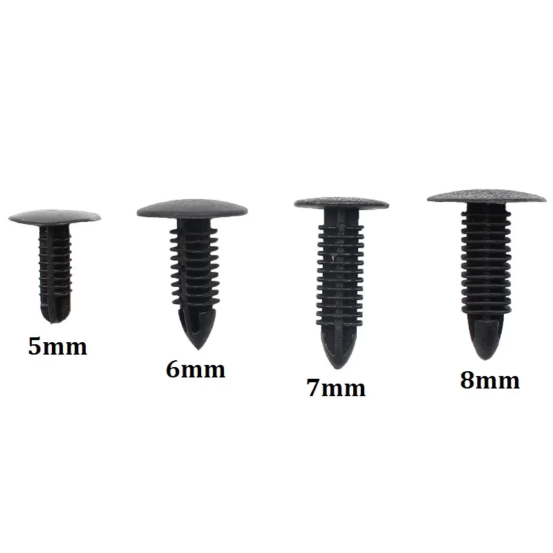 50PCS-Push-in-5mm-6mm-7mm-8mm-Black-Plastic-Rivet-Car-Trunk-Roof-Trim ...