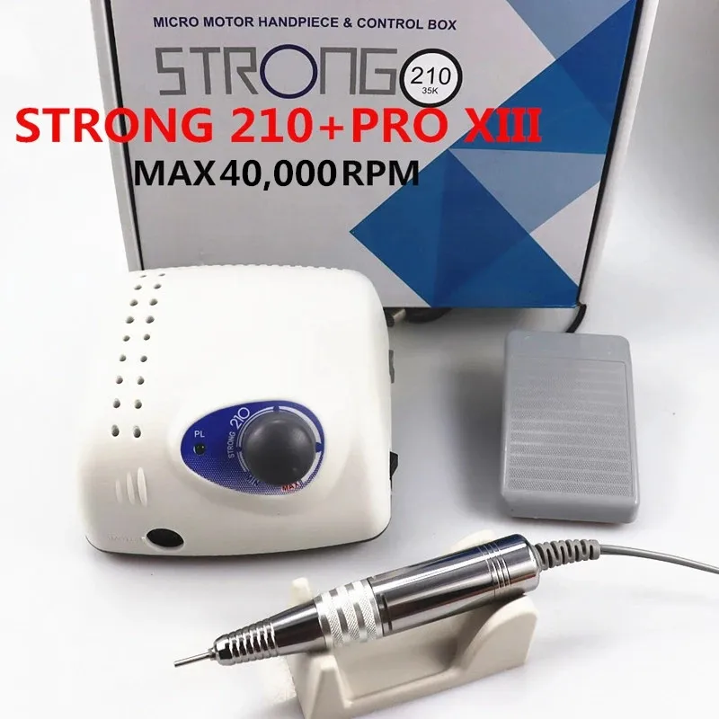 Strong 210 Pro Xiii Nail Drill 65w 35000 Machine Cutters Manicure ...