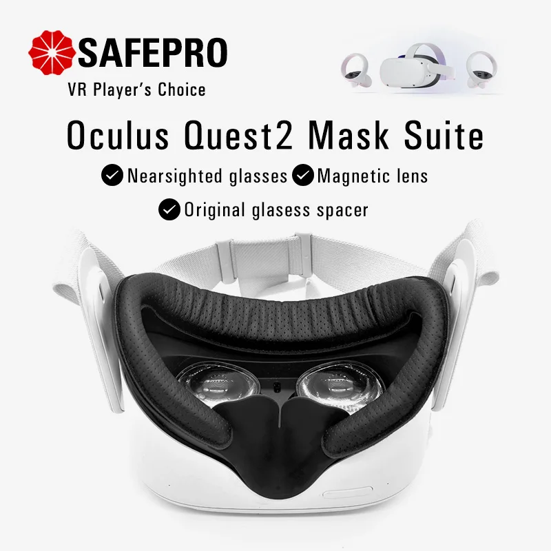 SAFEPRO For Oculus Quest 2 pu Leather face mask cover Light Blocking ...