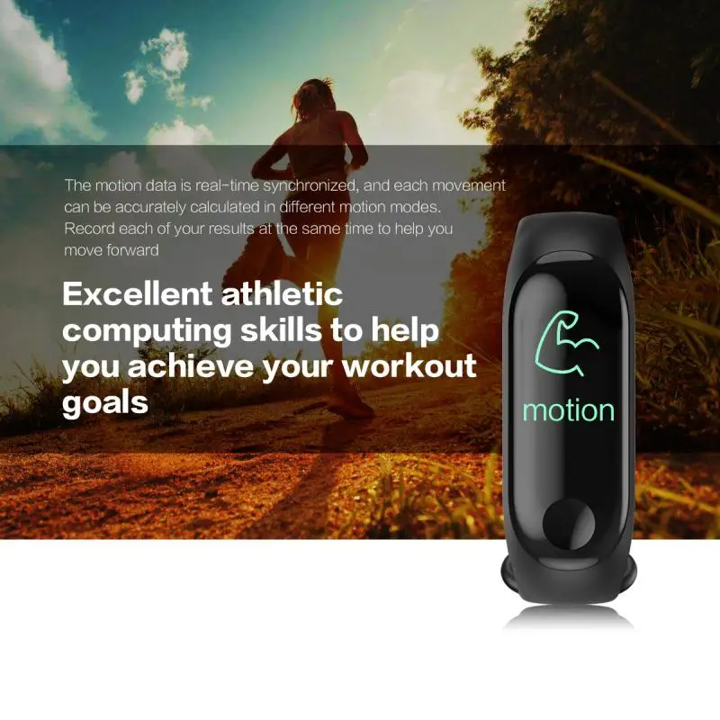 Smart Pedometer Band M3 Plus Fitness Tracker Blood Pressure Monitor ...