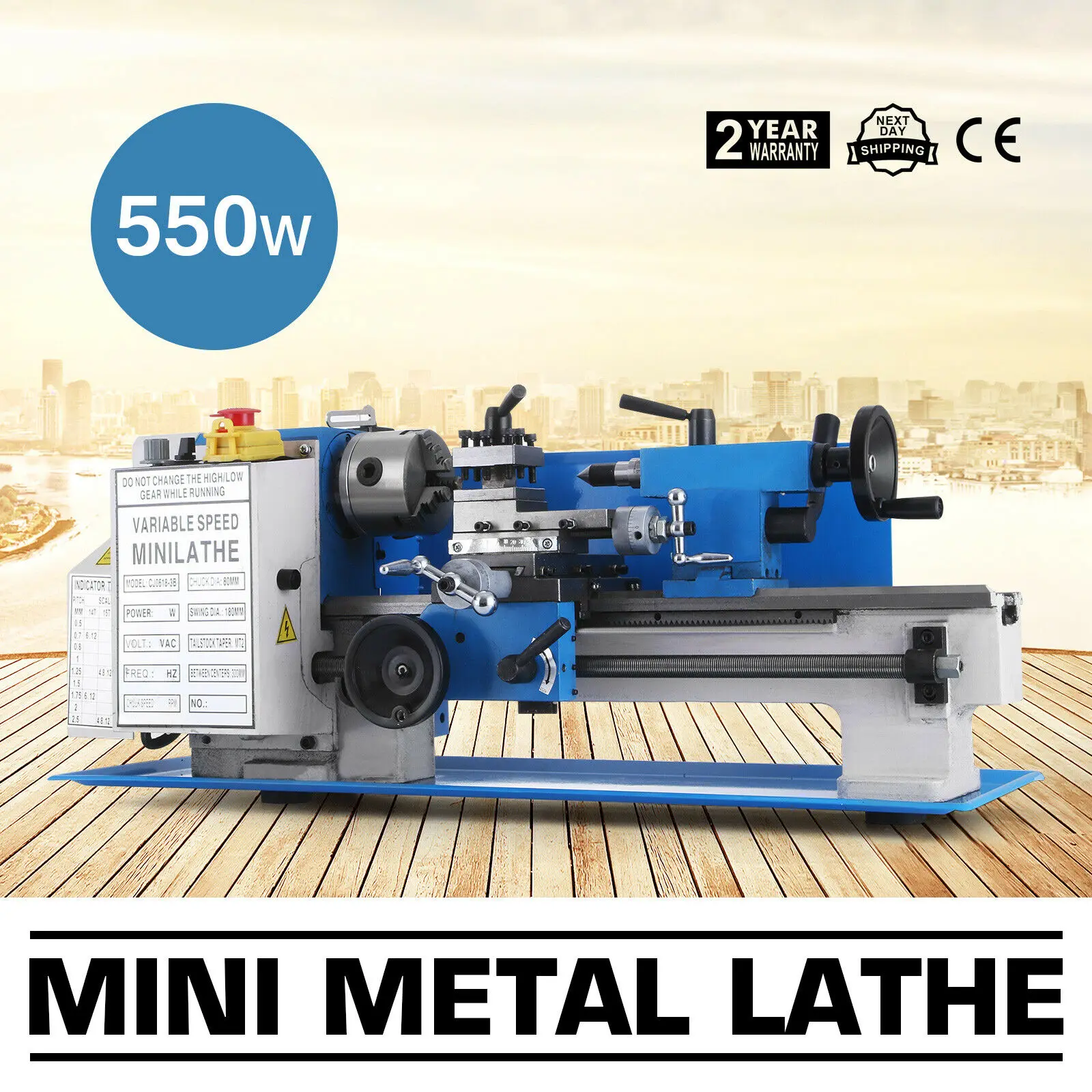 Mini Metal Lathe 7"x12" Metalworking Woodworking Gears Motorized ...