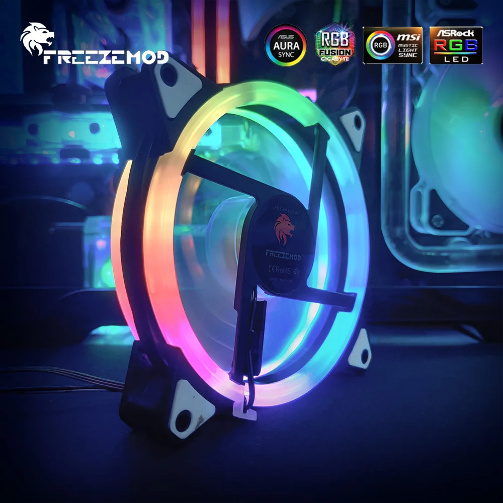 Generic Freeze Mod Rgb Fan Combo 12cm 5v Chis Fan Kit Symphony Controller Support Aura Water ...