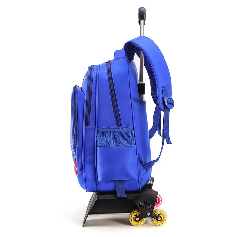 School Backpack Trolley 6 Wheeles Bag Captain Upstair Waterproof ...