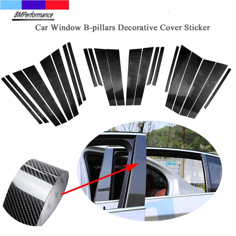 Carbon-Fiber-Car-Window-B-pillars-Sticker-For-BMW-E70-E71-F15-F16-F25 ...