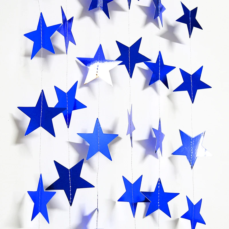 Bannière de banderole en papier en forme d'étoile dorée de 4M ...