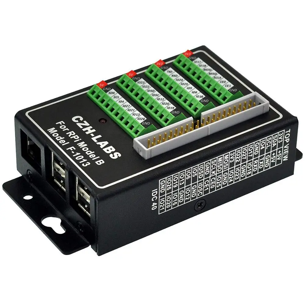 CZH LABS RPi Screw Terminal Block Breakout Module with Aluminum ...
