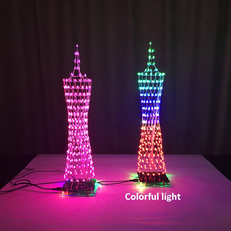 Colorful Led Tower Display Lamp Infrared Remote Control Electronic Diy ...