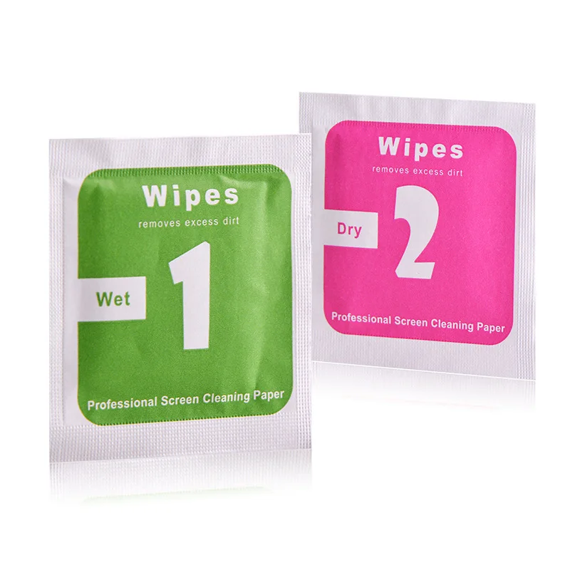 50pc-lot-Dry-Wet-Wipes-For-Tempered-Glass-Screen-Protectors-Accessories ...