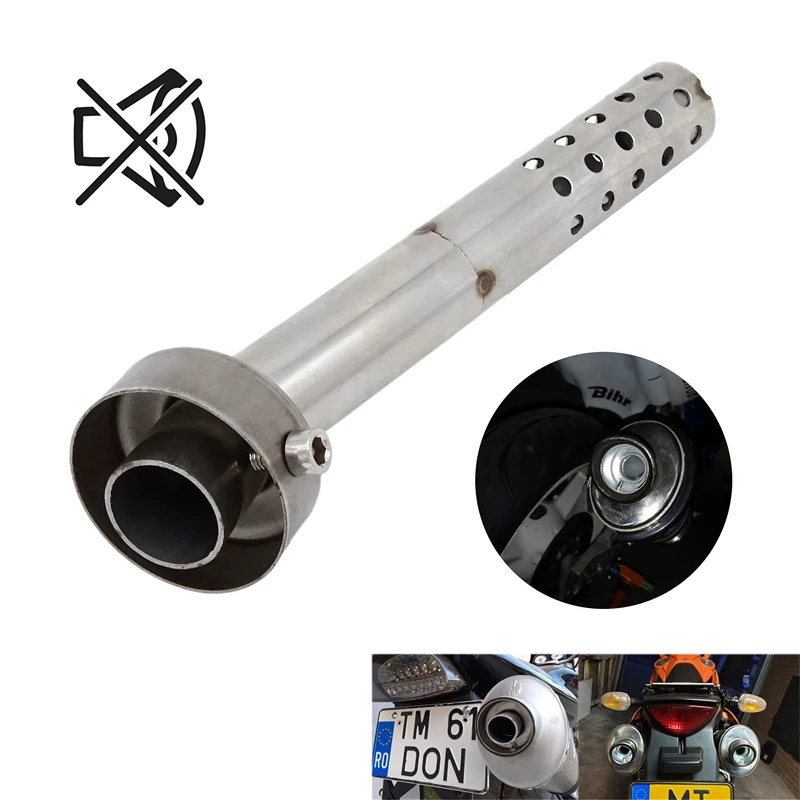 1 Pcs Universal 48mm Motorcycle Angled Exhaust Insert Baffle End Can Db ...