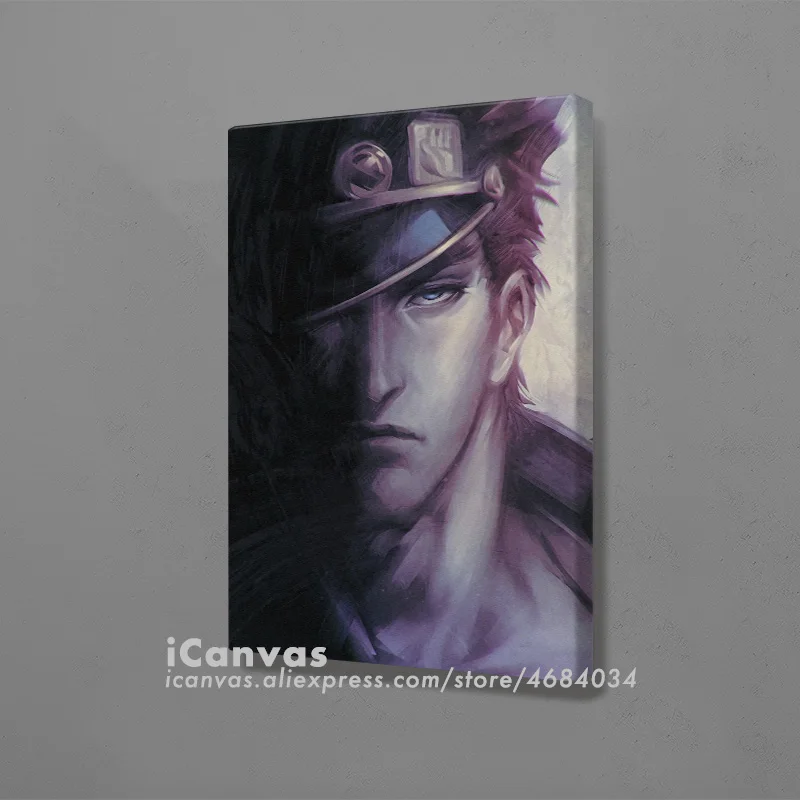 Jotaro Kujo Jojo's Bizarre Adventure Anime Decoration Prints Canvas ...