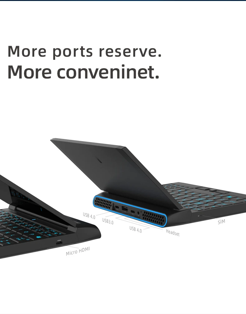 OneGx1 Pro Gaming Laptop One GX Pocket Mini PC 7'' Win10 i7-1060G7 16GB ...
