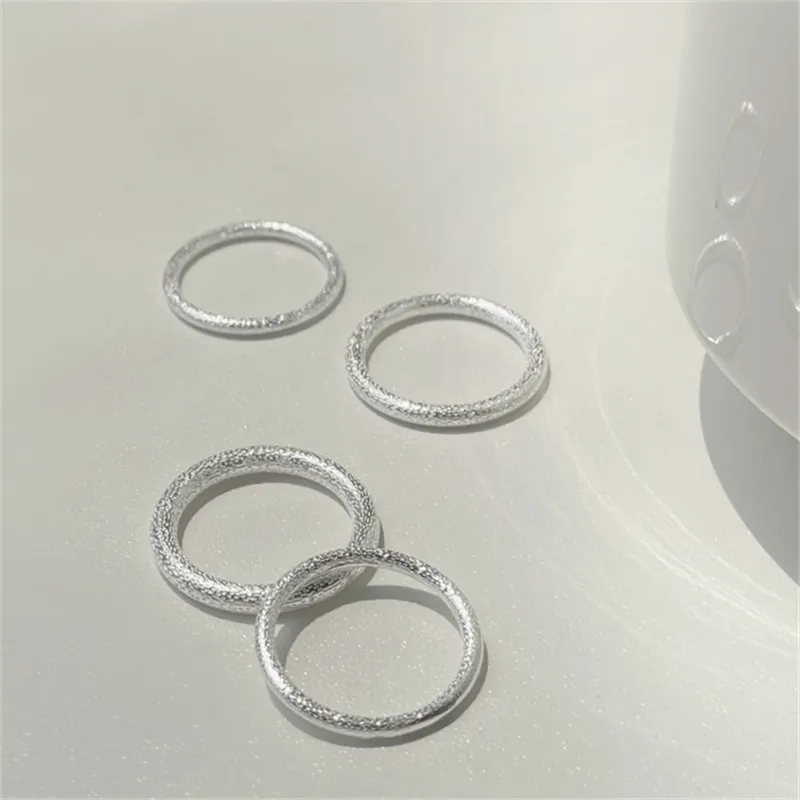 Minimalist-Real-925-Sterling-Silver-Matte-Rings-For-Women-Fine-Jewelry ...